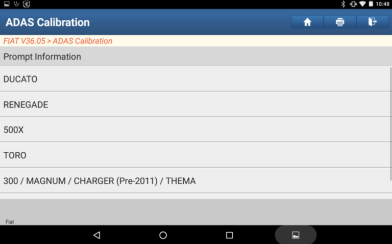 LAUNCH X431: Fiat ADAS Front Camera Calibration Guide